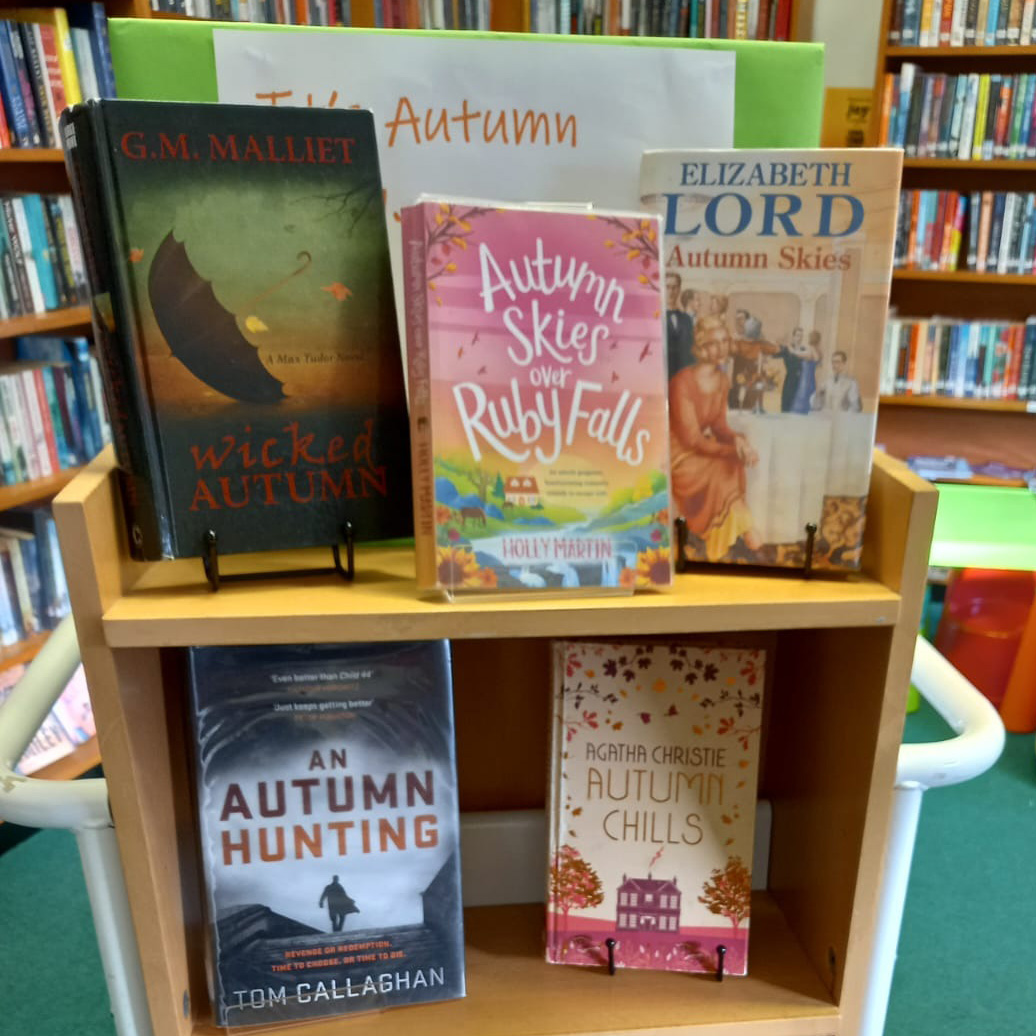 Autumn book display – Love Weston Library